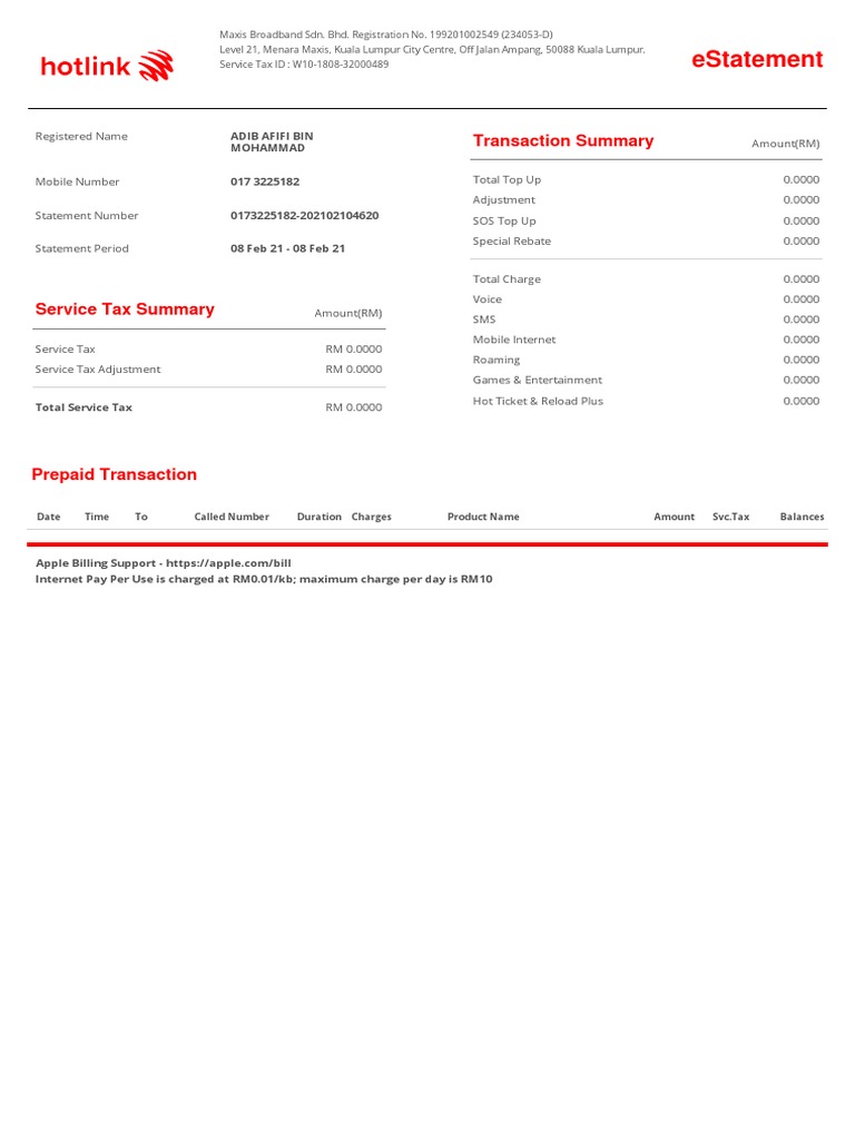 E Statement | PDF | Payments | Mobile Technology