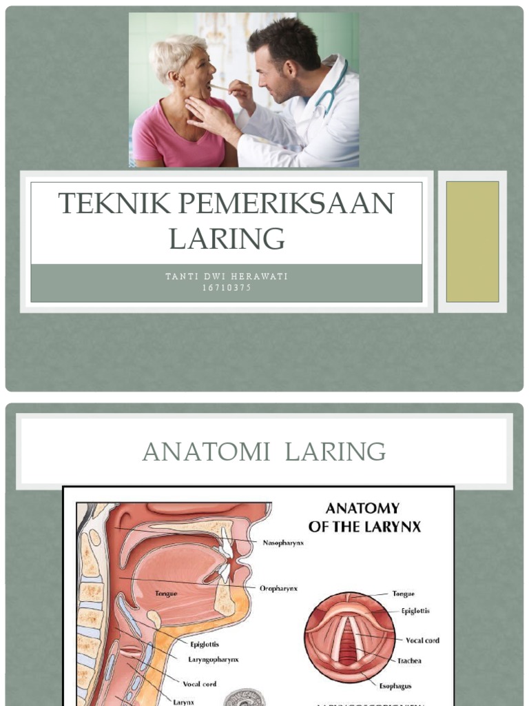 Teknik Pemeriksaan Laring | PDF | Kajian Bahasa Asing | Kesehatan Holistik