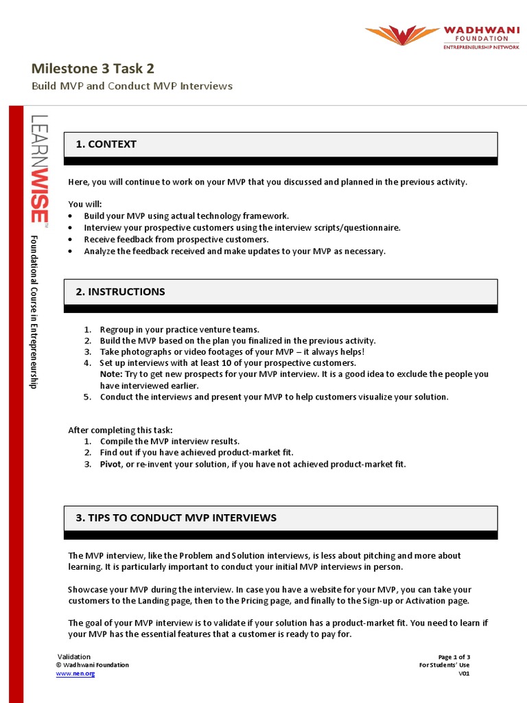 Build MVP and Conduct MVP Interview | PDF | Interview | Cognition