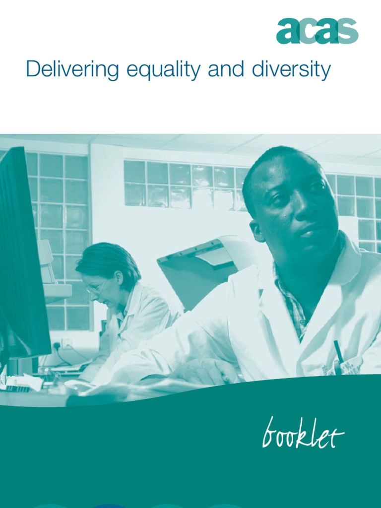 Acas Delivering Equality Diversity | PDF | Sexual Harassment | Gender ...