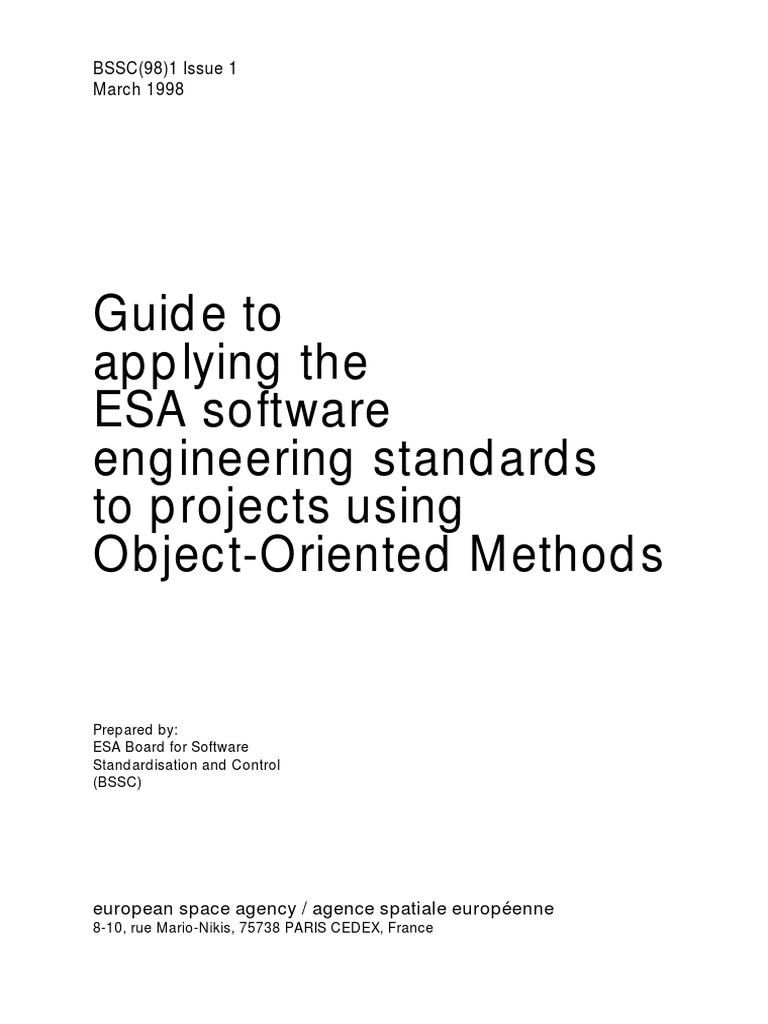 Guide To Applying The ESA Software Engineering Standards To Projects ...