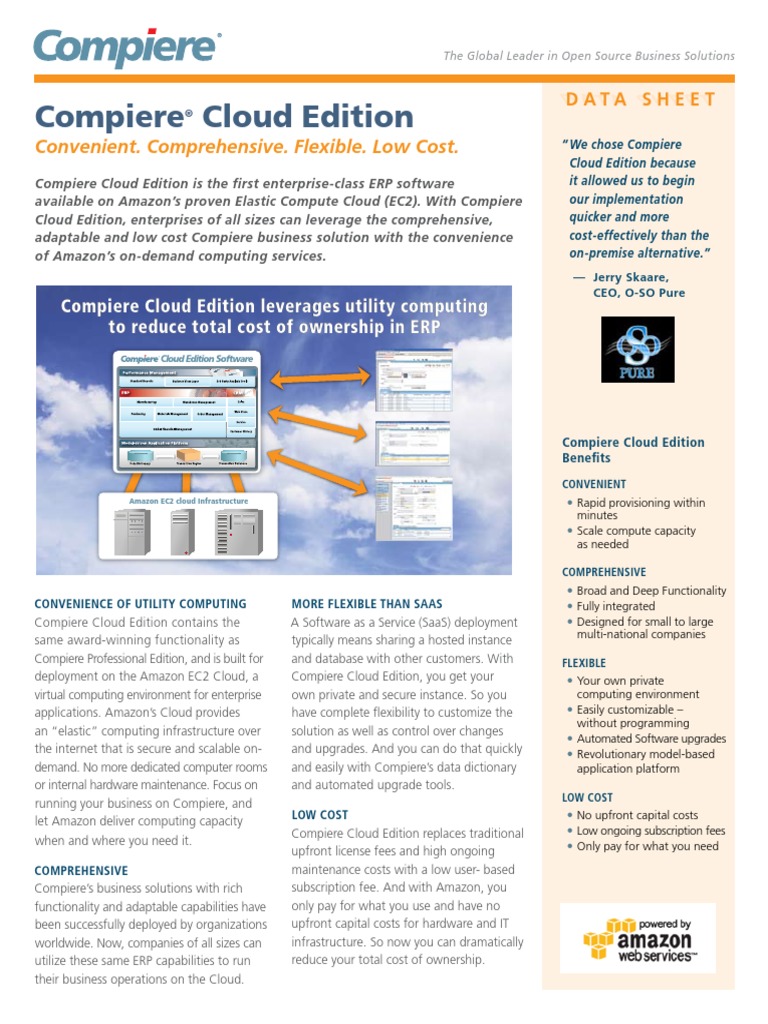 Compiere Cloud Edition: Convenient. Comprehensive. Flexible. Low Cost ...
