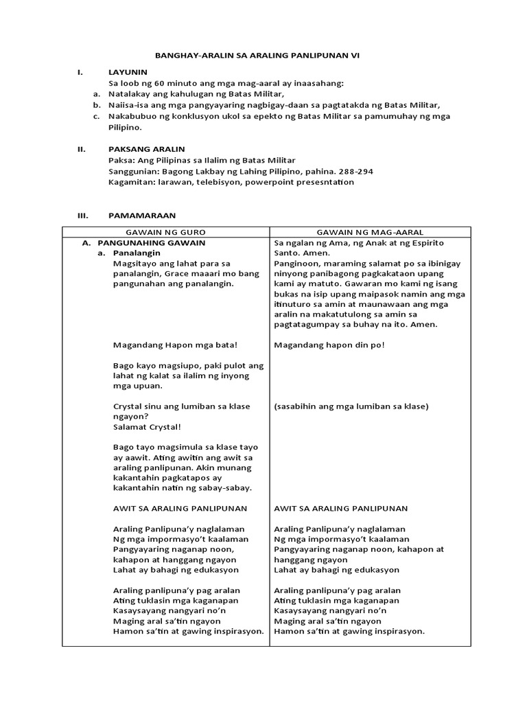 Lesson Plan | PDF