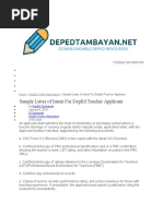 Sample Application Letter For Deped | PDF | Teachers | Schools