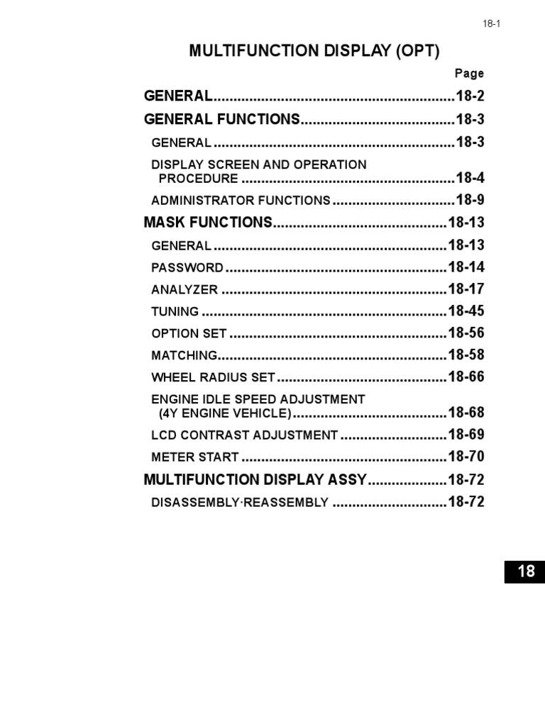 User's Manual for the Multifunction Display on a Construction Vehicle ...