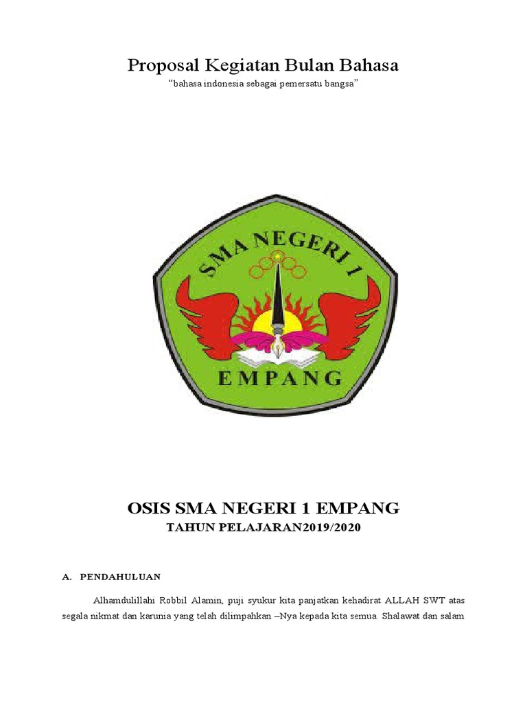 Proposal Bulan Bahasa | PDF