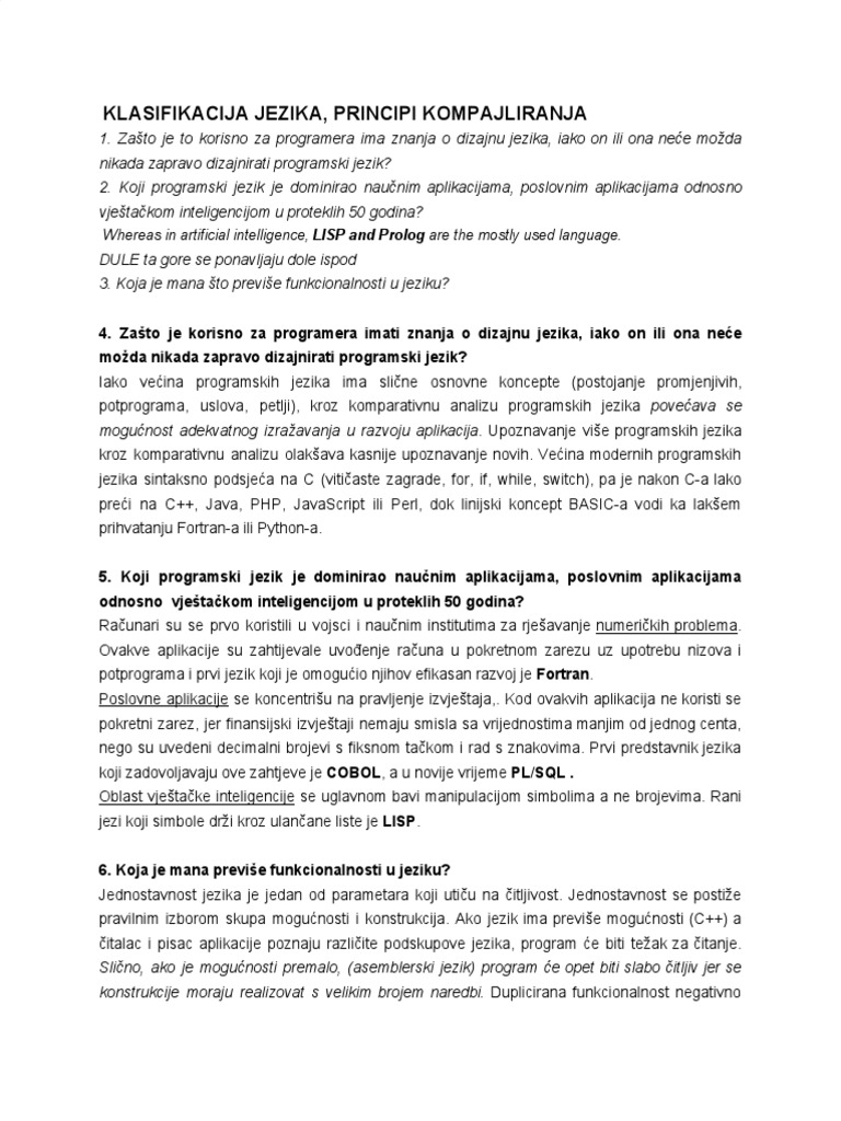 PJP Skripta Za Usmeni | PDF