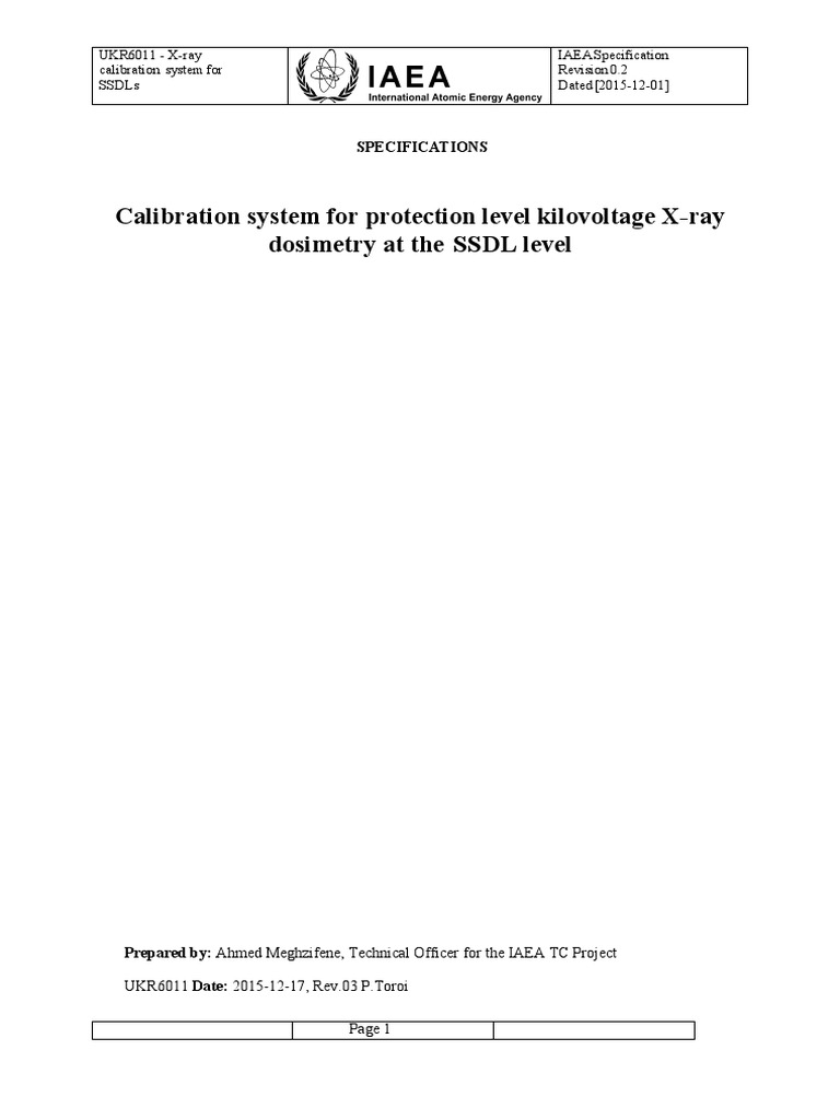 Calibration System For Protection Level Kilovoltage X-Ray Dosimetry at ...