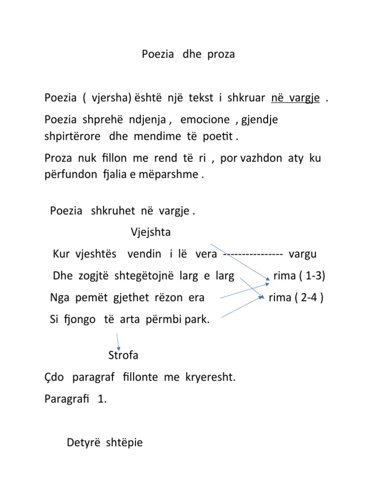 Poezia Dhe Proza | PDF