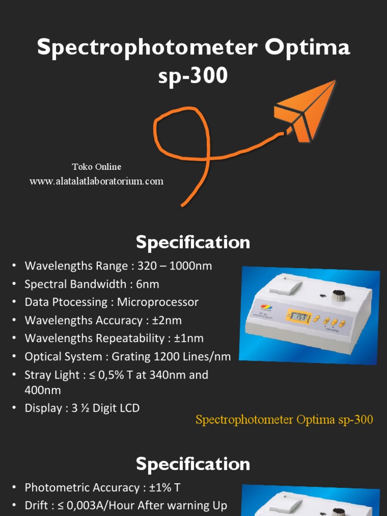 Spectrophotometer Optima sp-300: Toko Online | PDF