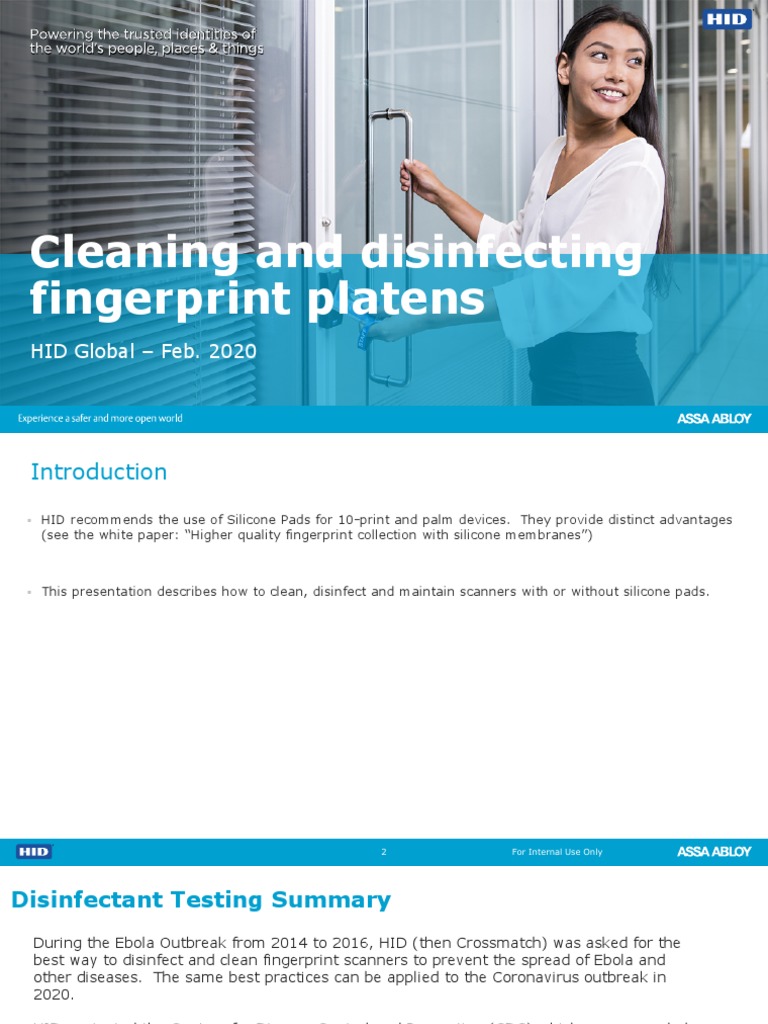 Cleaning & Disinfecting Fingerprint Scanners | PDF | Image Scanner ...