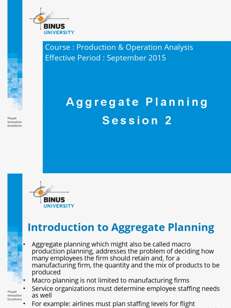 Aggregate Production Planning Strategies | PDF | Linear Programming ...