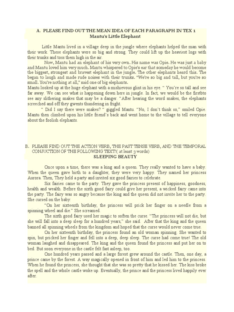 Narrative Exercise B | PDF