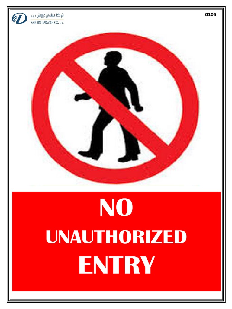 No Entry Unauthorized Person | PDF