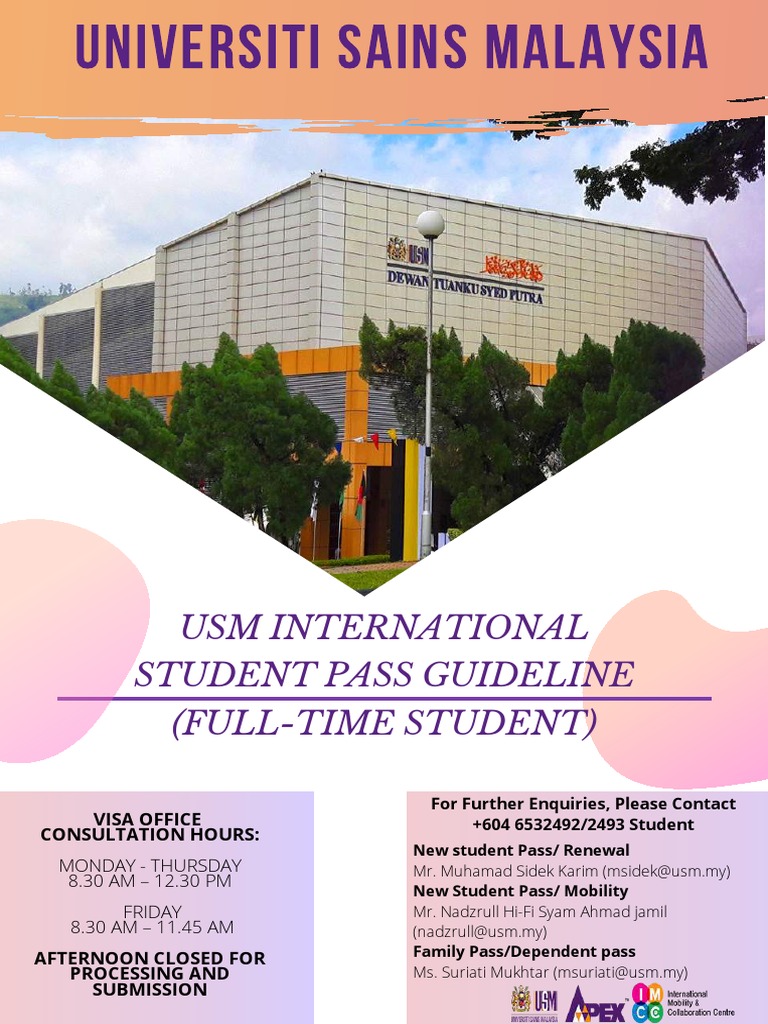 USM International Student Pass Guide | PDF | Travel Visa | Passport