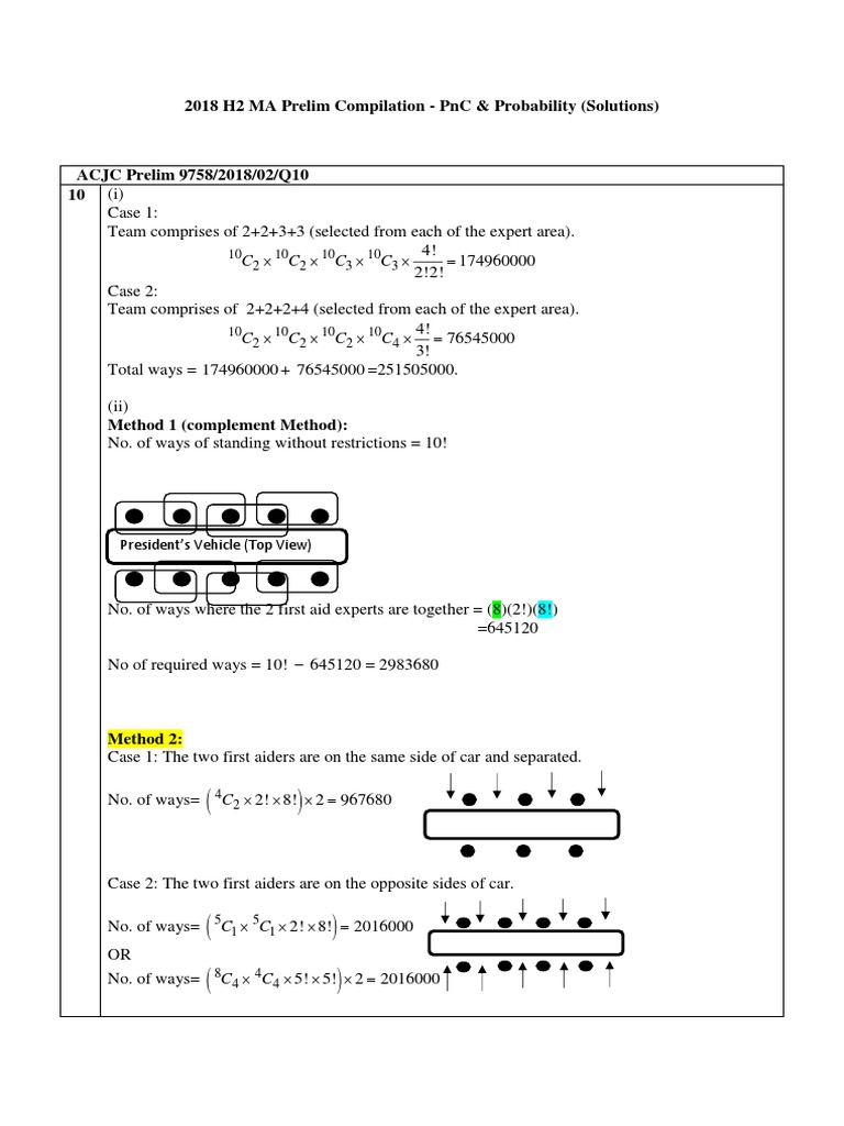 H2 MA Prelim Compilation - PnC & Probability (Solutions | PDF ...
