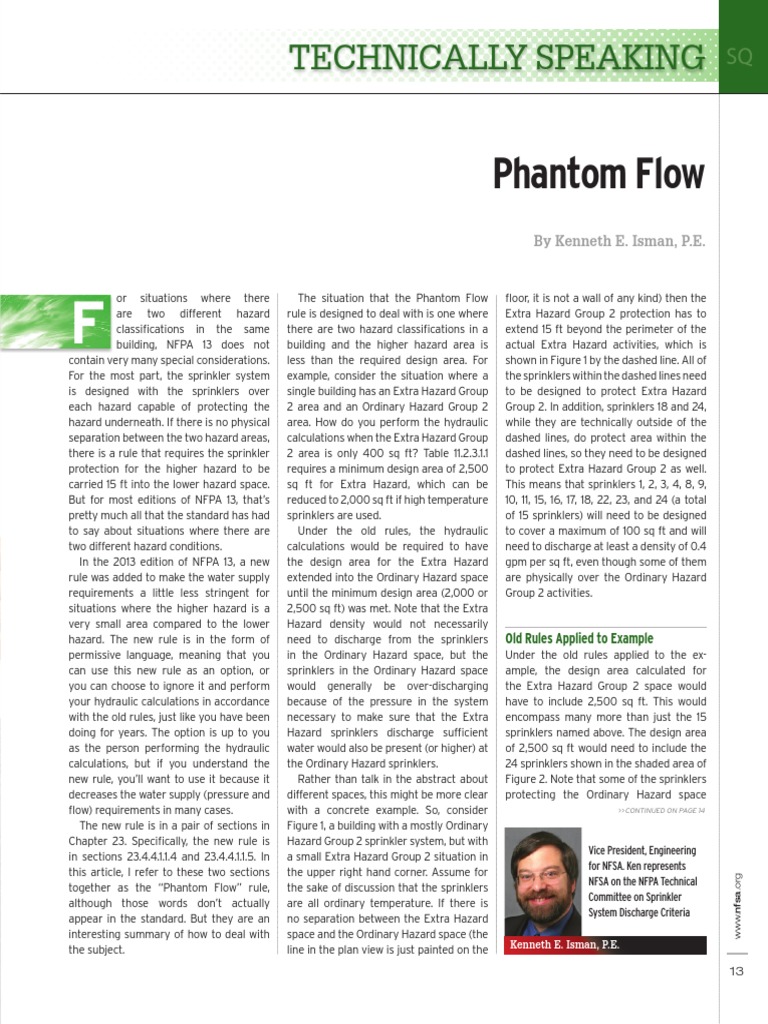Phantom Flow: Technically Speaking | PDF | Fire Sprinkler System | Nature