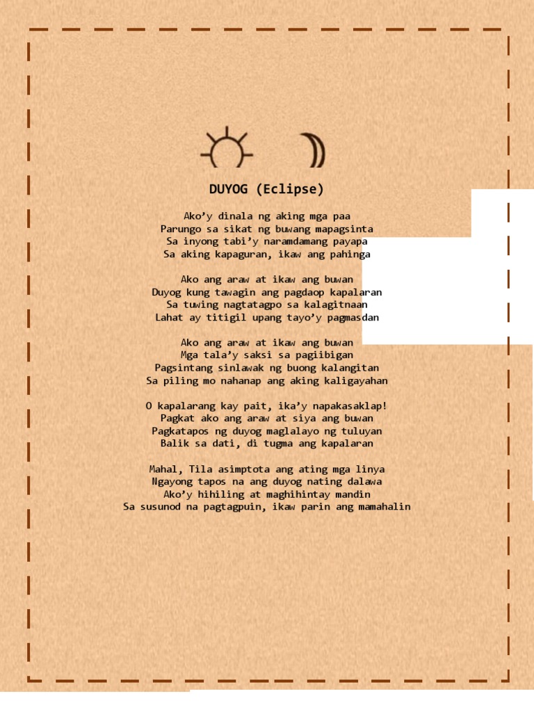 DUYOG (Lirikong Tula) | PDF