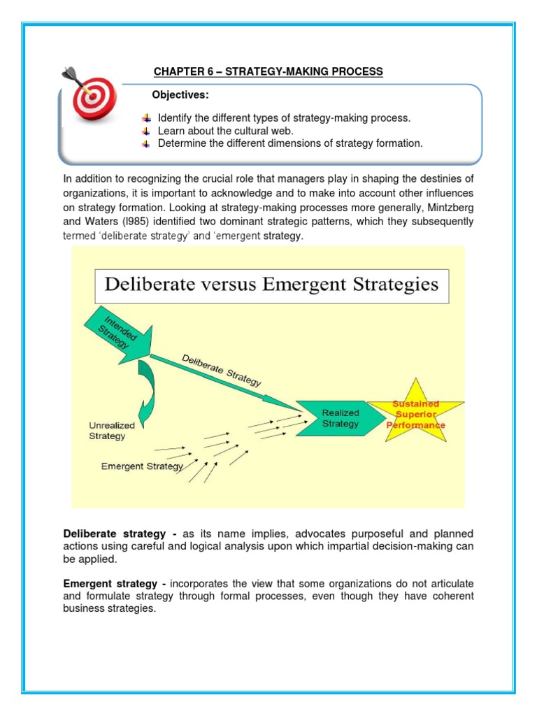 Chapter 6 - Strategy-Making Process | PDF | Strategic Management ...