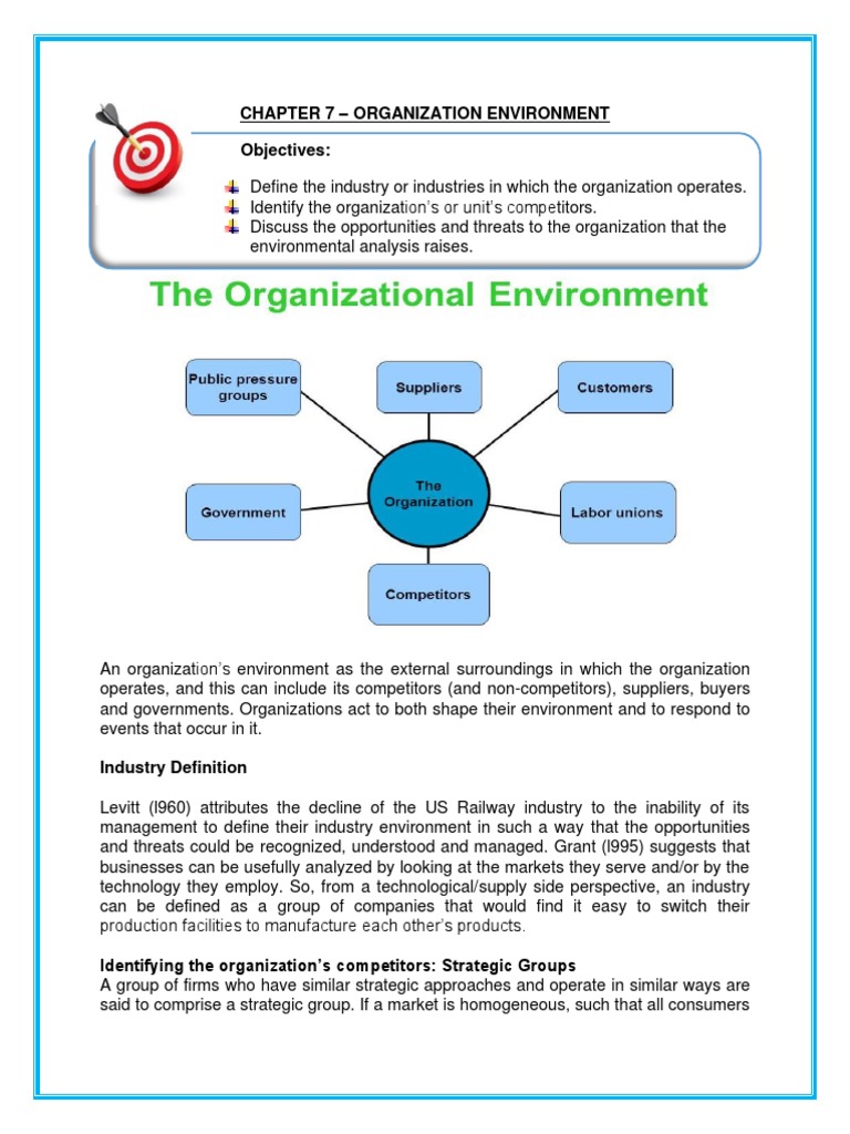 Chapter 7 - Organizational Environment | PDF | Strategic Management ...