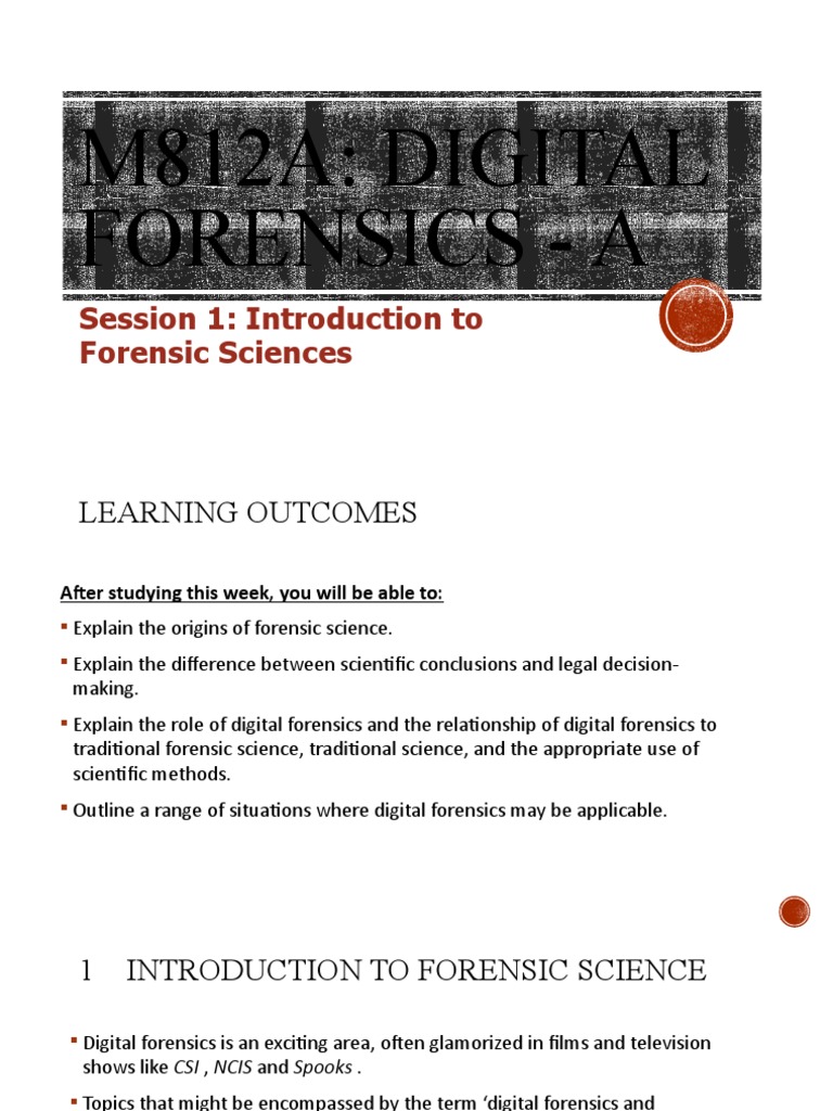 Introduction to Digital Forensics | PDF | Digital Forensics | Forensic ...