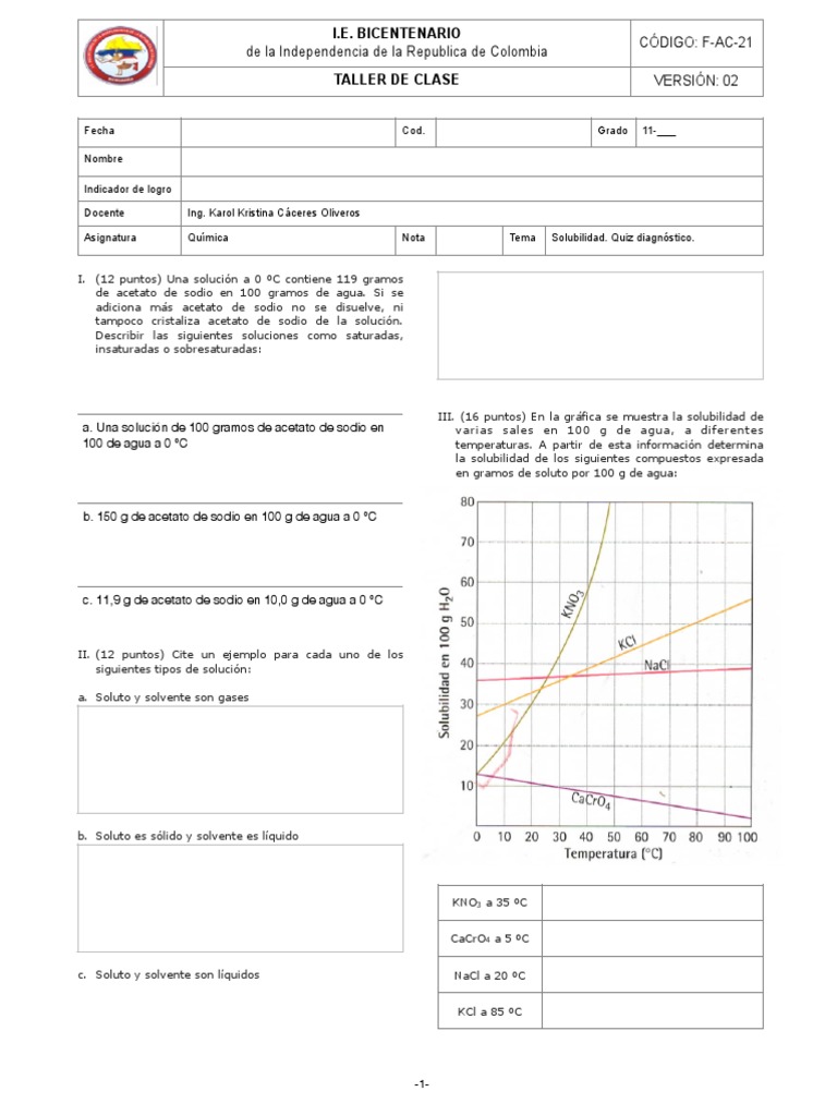Tipos de Soluciones y Solubilidad | PDF | Solubilidad | Solvente