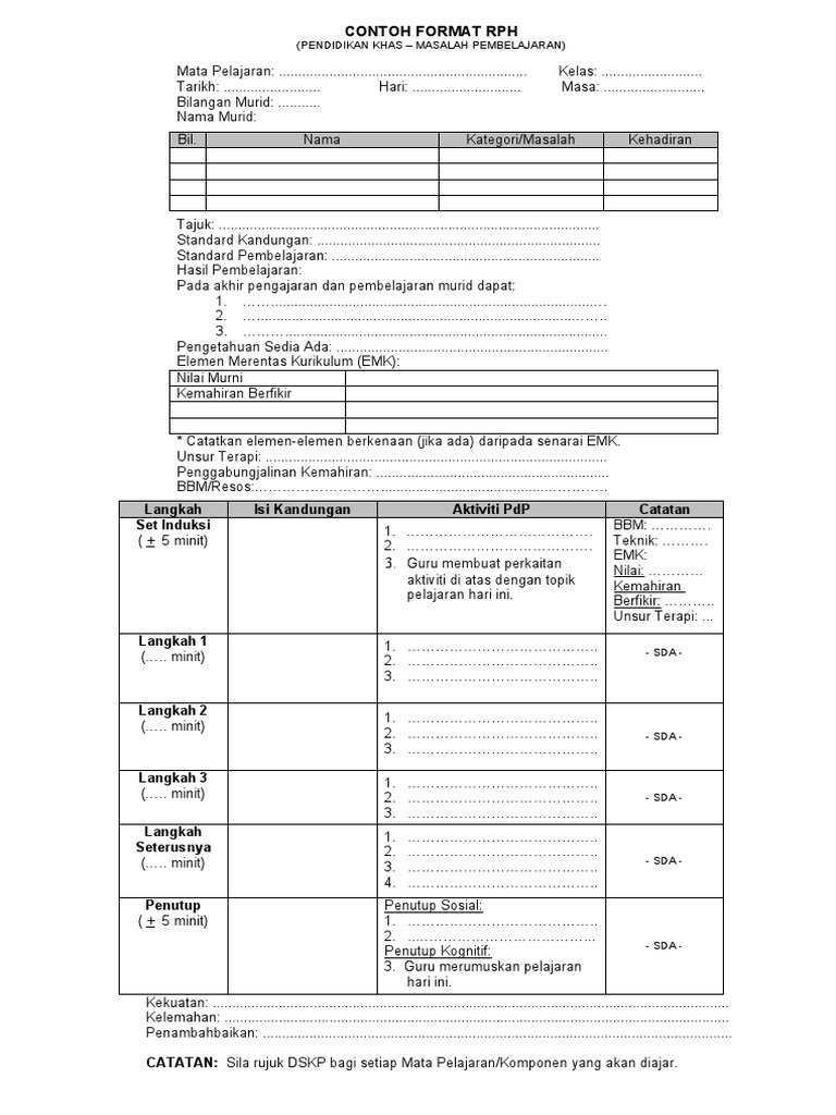 Contoh RPH (Ppki) | PDF | Seni