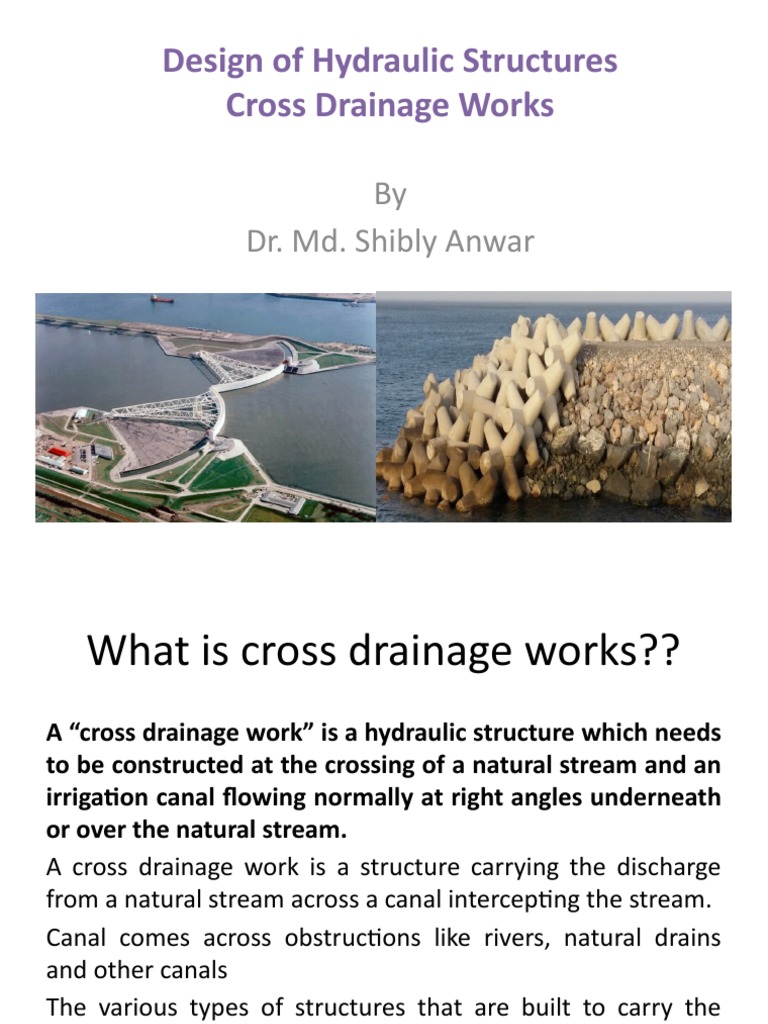 Cross Drainage Works - 29052016 | PDF | Canal | Drainage