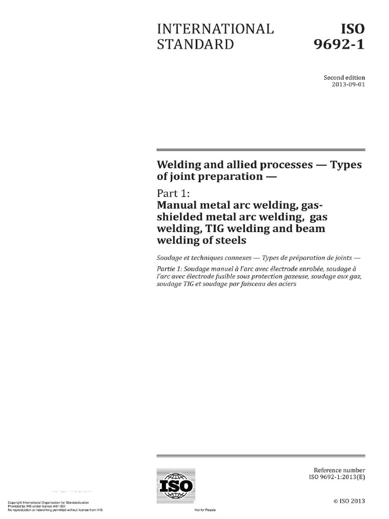 Iso 9692-1-2013 | PDF