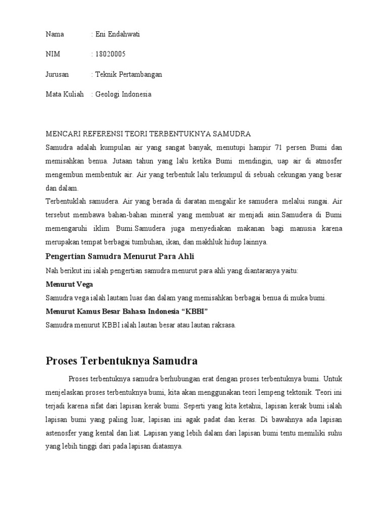 Proses dan Jenis-Jenis Samudra Bumi | PDF | Ilmu Sosial | Perjalanan