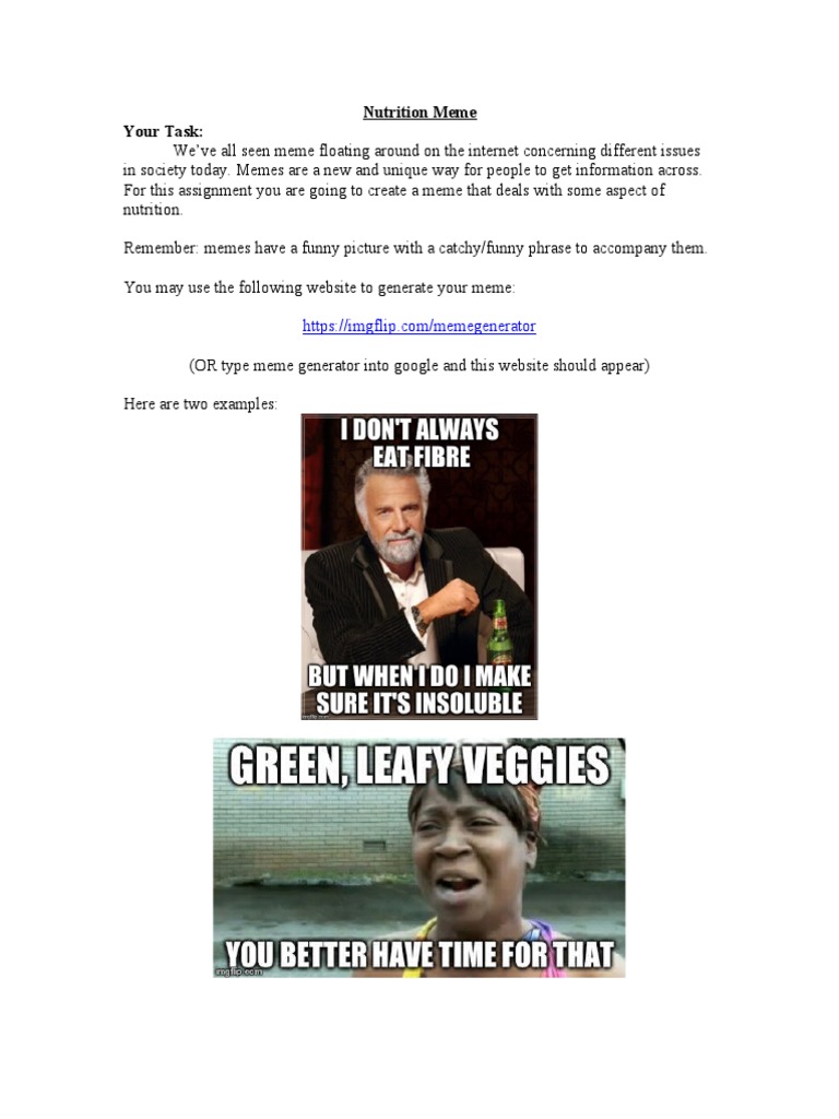 Nutrition Meme | PDF