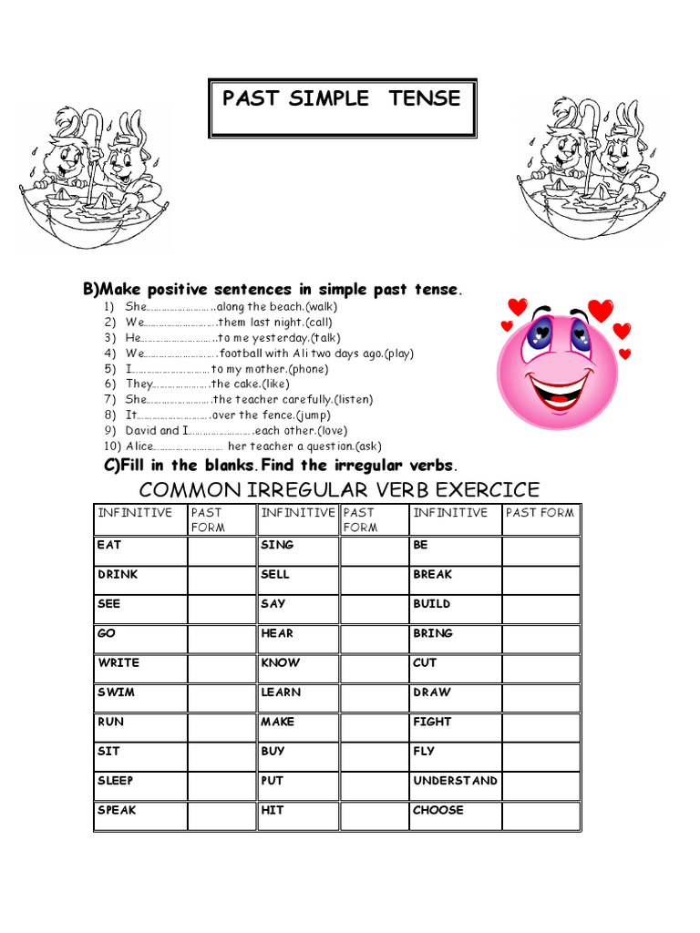 7 Sinif Ingilizce Dersi Simple Past Tense Worksheet Exercises 6074 ...