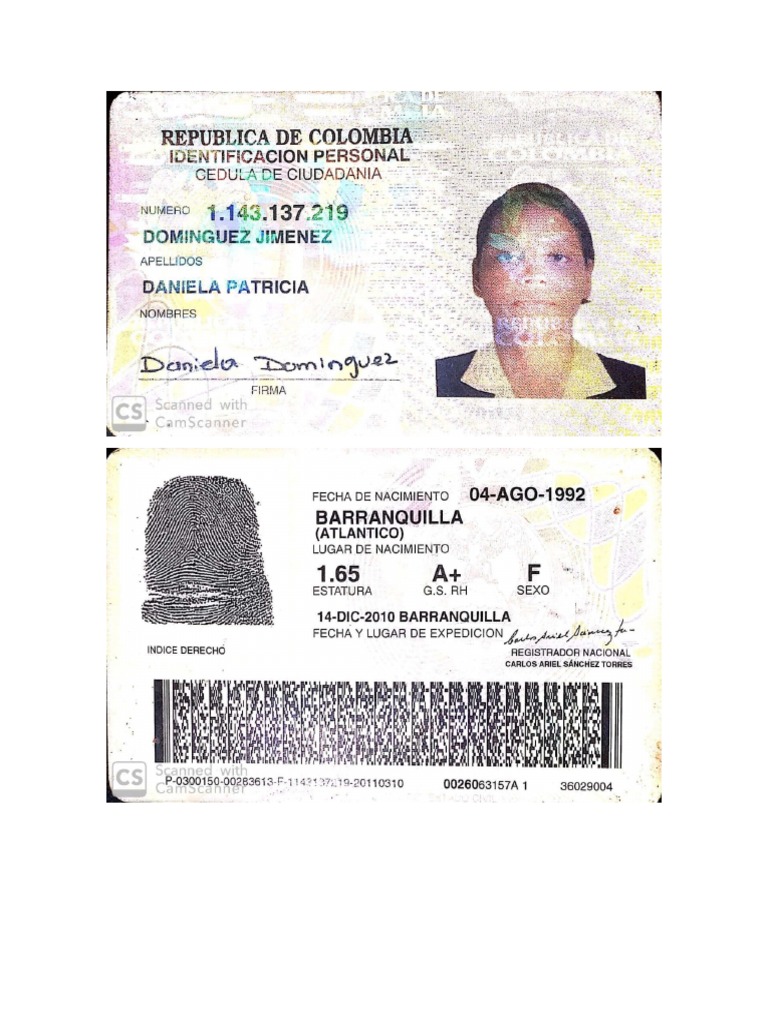 Cédula Daniela | PDF