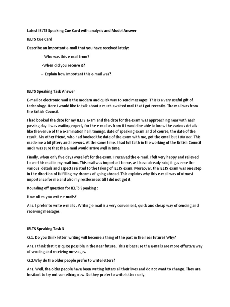 Ielts Speaking Cue Card | PDF | Human Nature | Cognition