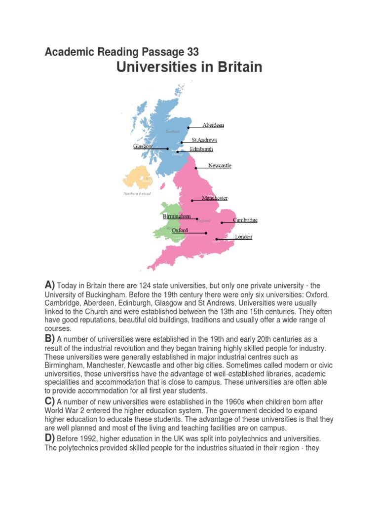 Ielts Reading Sample Test Answers | PDF | College | Institute Of Technology