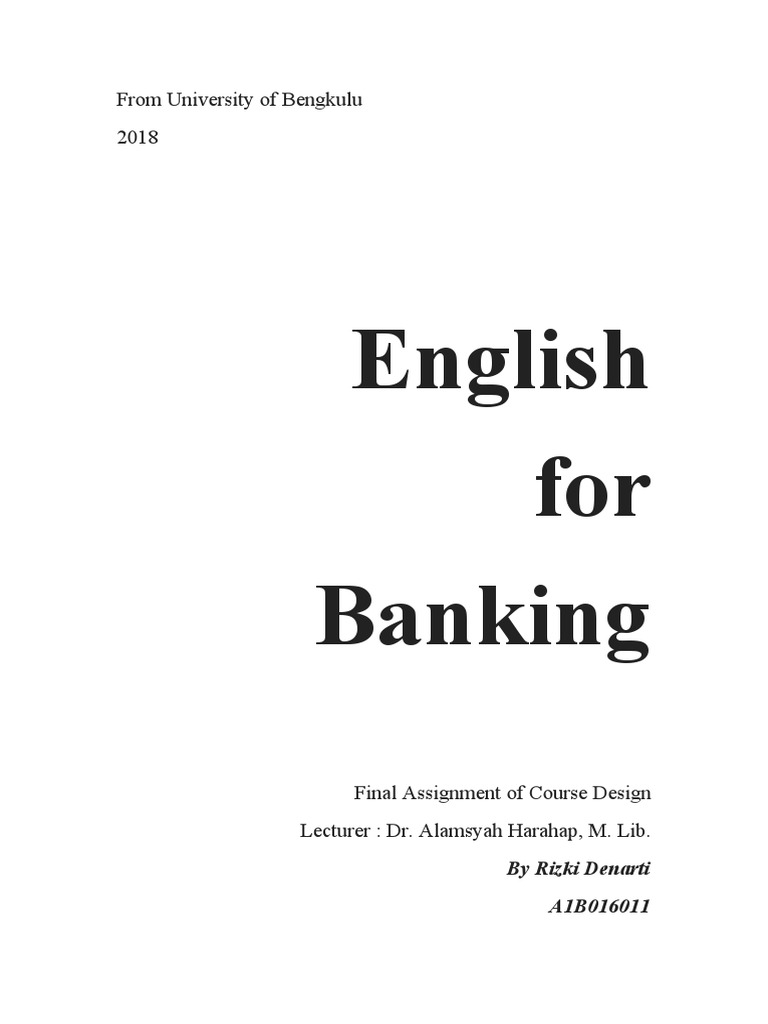 Course Design English For Banking | PDF | Educational Assessment | Fluency