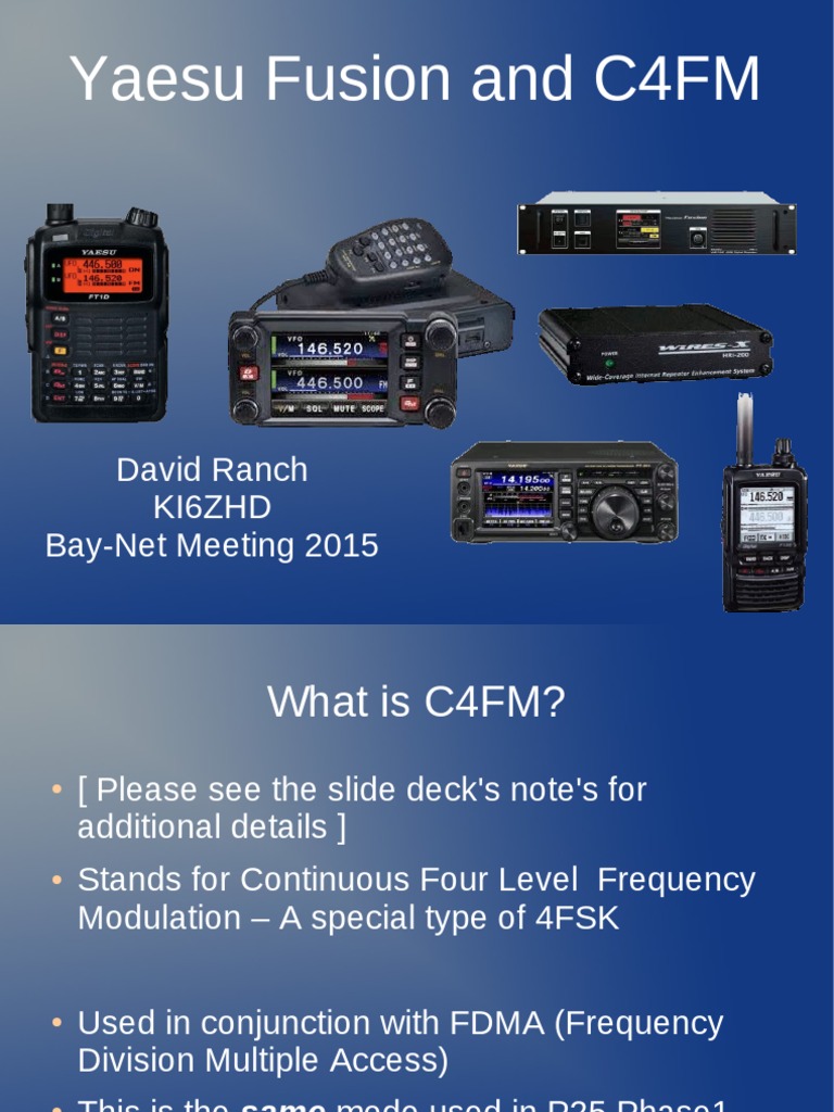 Understanding Yaesu C4FM Fusion Technology | PDF | Frequency Modulation ...