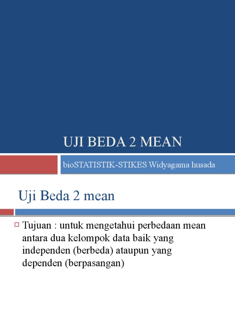 08.uji Beda 2 Mean | PDF