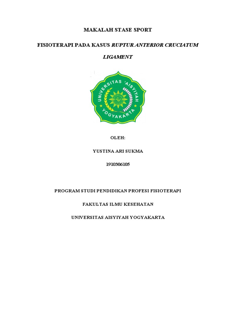 Fisioterapi untuk Ruptur ACL Atlet | PDF