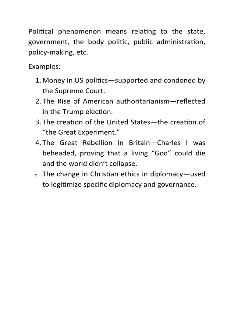Understanding Political Phenomena | PDF
