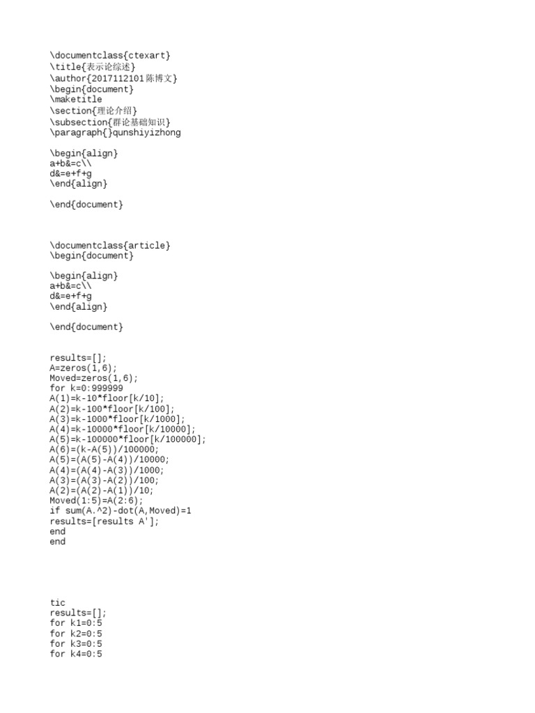 Group Theory Latex Script | PDF