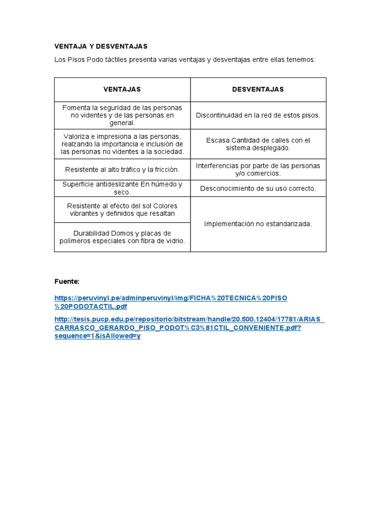 Ventaja y Desventajas | PDF