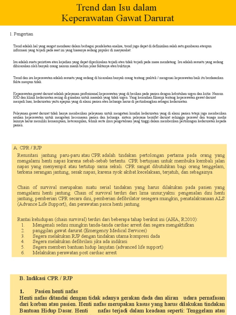 Trend Keperawatan Gawat Darurat | PDF