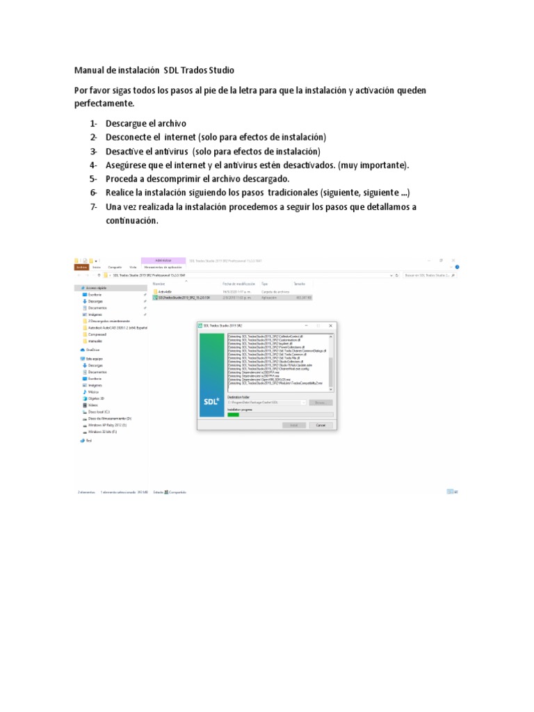Manual de Instalación SDL Trados Studio | PDF