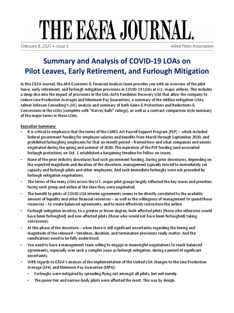 E&FA Journal 003 | PDF | Consolidated Omnibus Budget Reconciliation Act ...