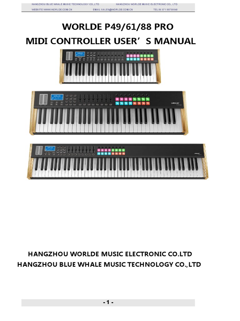 Worlde P49 Pro MIDI Controller Manual | PDF | Computer Engineering ...