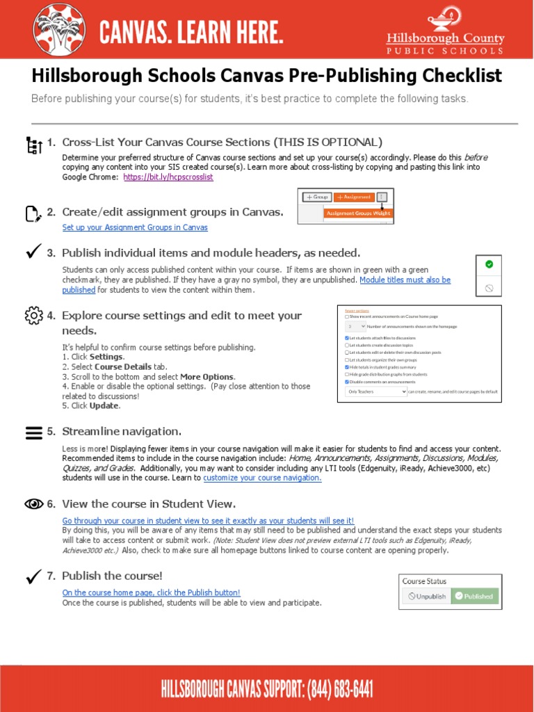 Canvas Course Pre-Publishing Checklist | PDF | Communication | Cyberspace