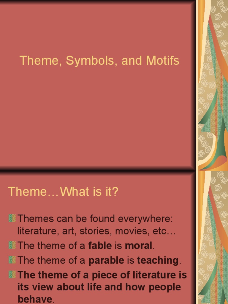 Theme, Symbols, and Motifs | PDF | Symbols | Idea