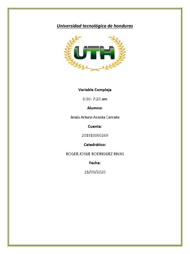 Tarea 1 Variable Compleja | PDF