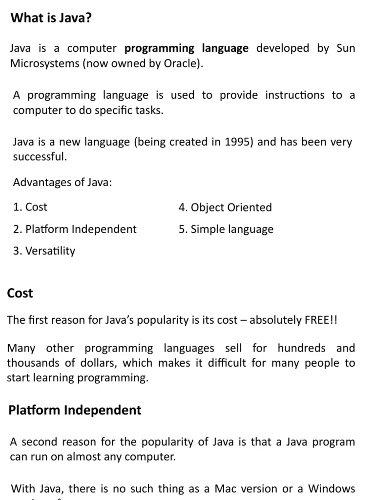 Lesson 1.1 | PDF | Java (Programming Language) | Graphical User Interfaces